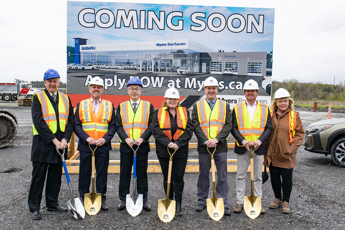 Myers and Subaru Break Ground on Barrhaven Subaru | Myers Automotive Group